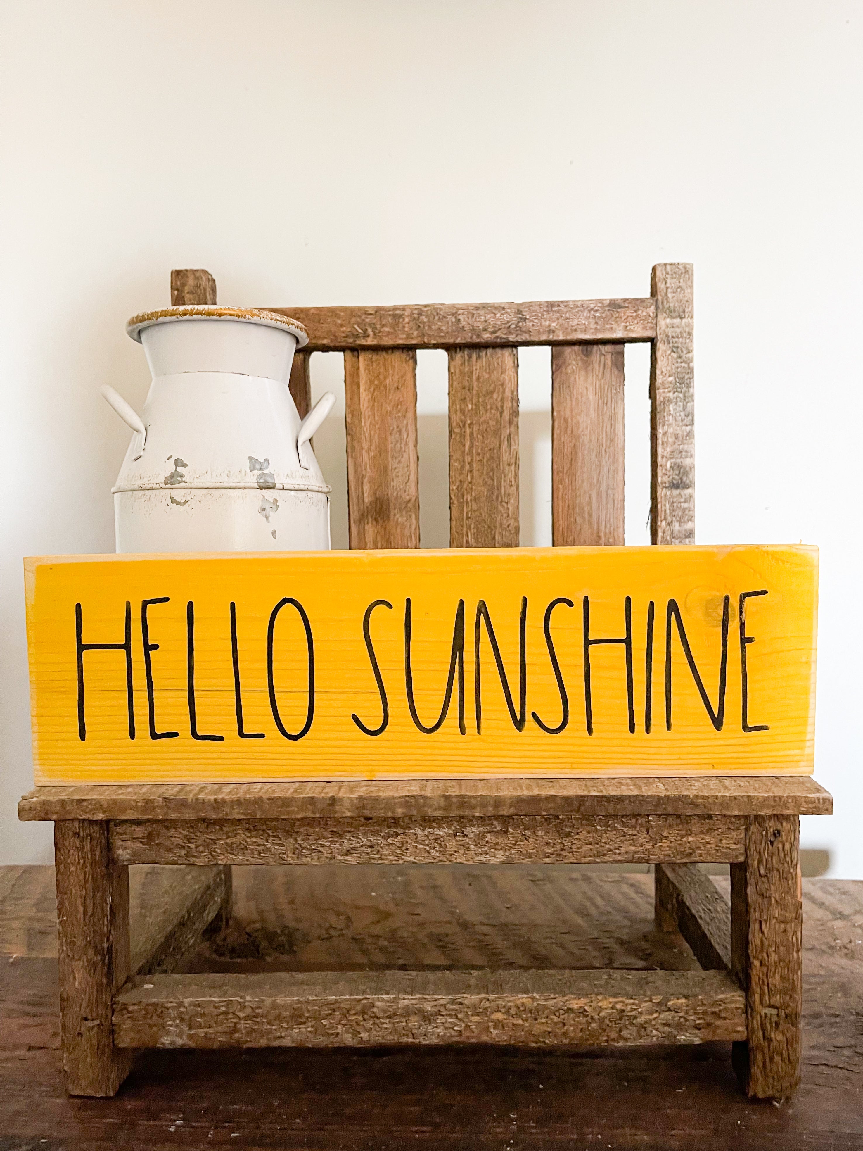 Hello Sunshine Wood Sign – northwoodsandwicksco
